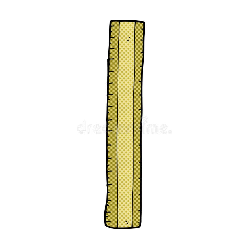 Comic cartoon wooden ruler stock illustration. Illustration of ruler ...