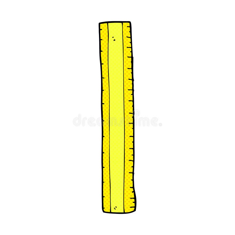 Comic cartoon wooden ruler stock illustration. Illustration of drawn ...