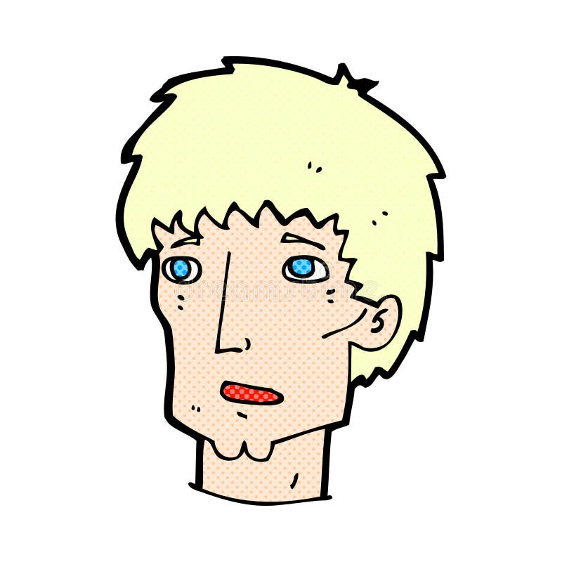 Comic cartoon worried man stock illustration. Illustration of silly ...