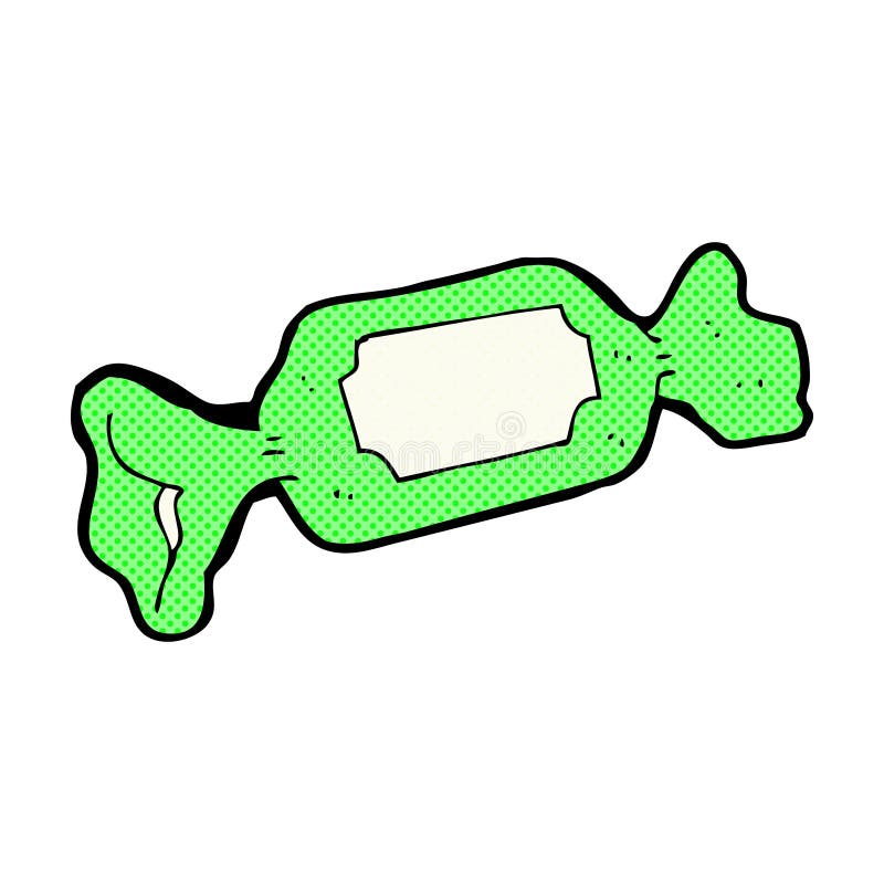 Comic Cartoon Wrapped Candy Stock Illustration - Illustration of ...