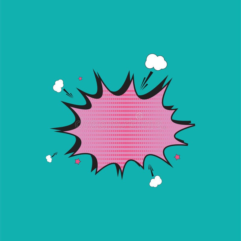 Comic Chat Bubble Burst Speaking Vector Graphic Design Stock ...