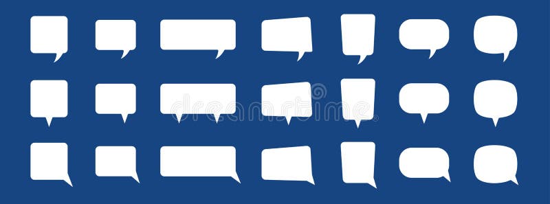 Comic Chat Speech Bubble. Square Squarish Comic Talking or Conversation ...