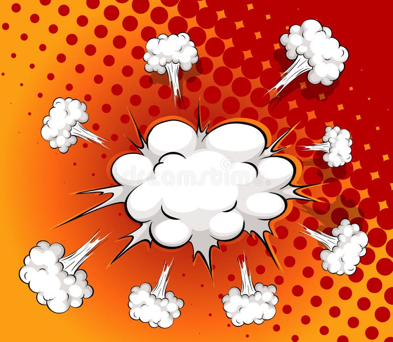 Comic Cloud Set. Cartoon Style Stock Vector - Illustration of blue ...