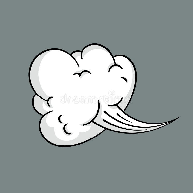 Comic Cloud or Smoke, Cartoon Vector Motion Effects, and Explosions ...