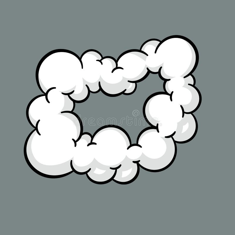 Comic Cloud or Smoke, Cartoon Vector Motion Effects, and Explosions ...