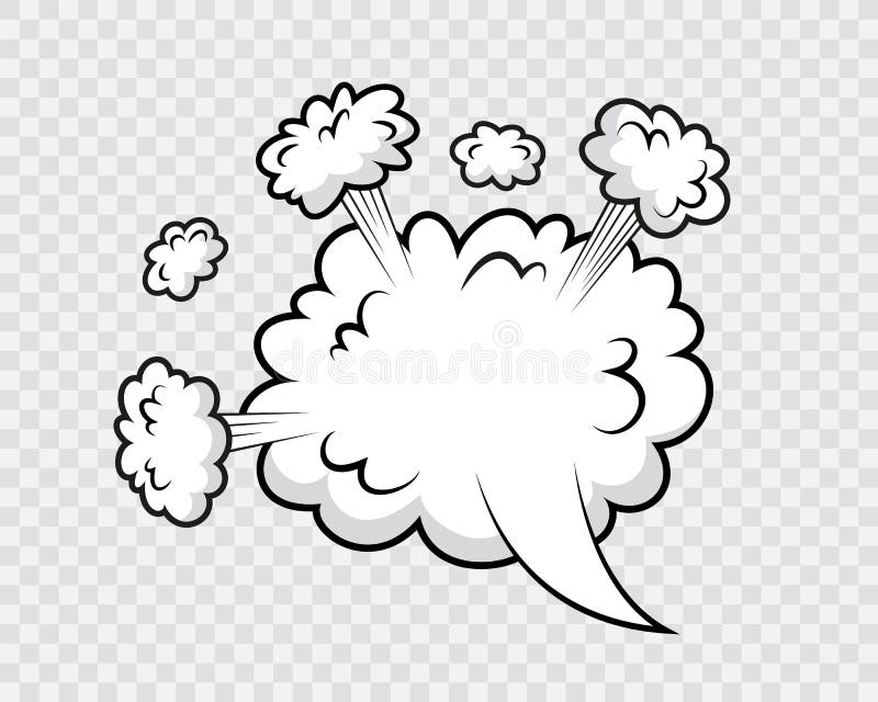 Comic Smoke Clouds. Pop Art Speed Shapes. Vector Illustration Stock ...
