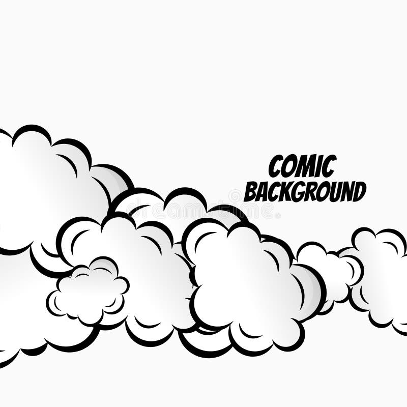 Comic Clouds Vector Background Design Stock Vector - Illustration of ...
