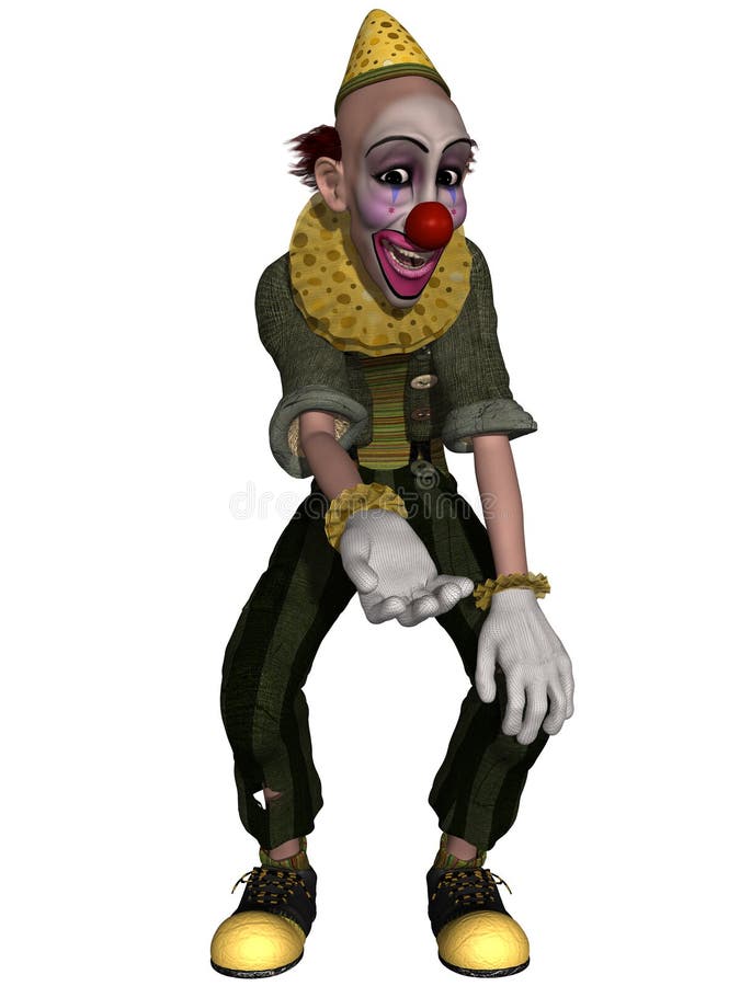 Macabre dwarf clown stock illustration. Illustration of bizarre - 19405588