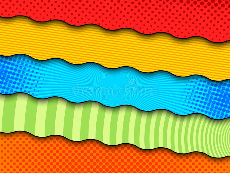 Comic colorful banners stock vector. Illustration of album - 182423916