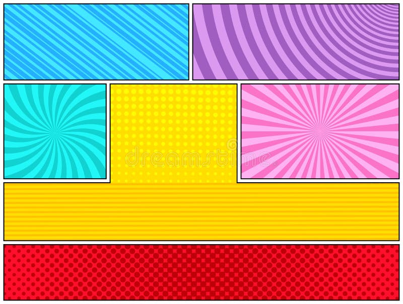 Colorful Bright Comic Template Stock Vector - Illustration of humor ...