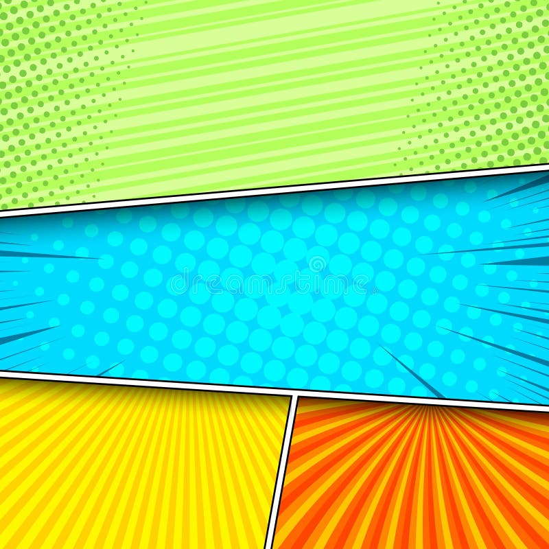 Comic Colorful Bright Composition Stock Vector - Illustration of ...