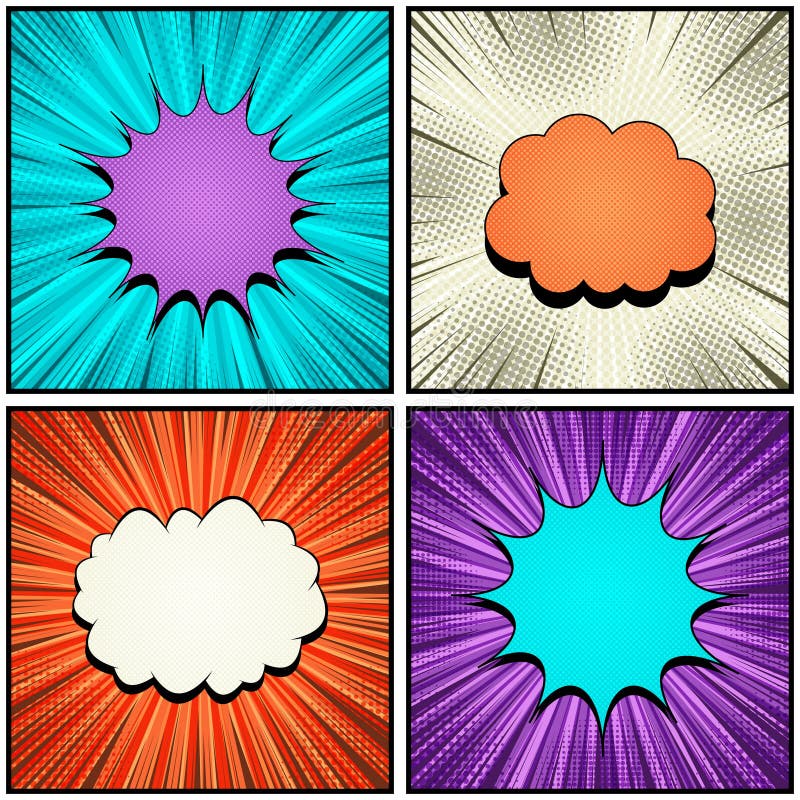 Comic Colorful Explosive Backgrounds Stock Vector - Illustration of ...