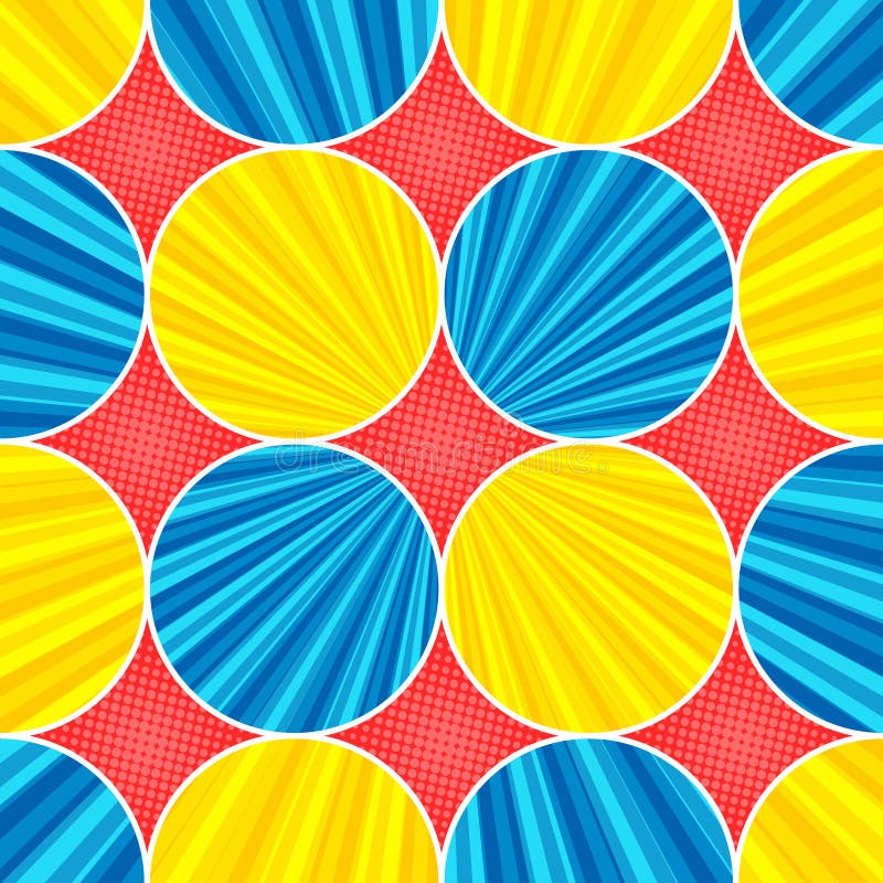 Comic Colorful Explosive Circles Composition Stock Vector ...