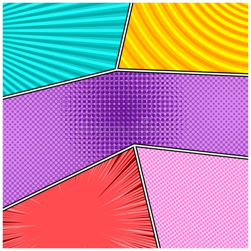 Comic Colorful Frames Composition Stock Vector - Illustration of ...