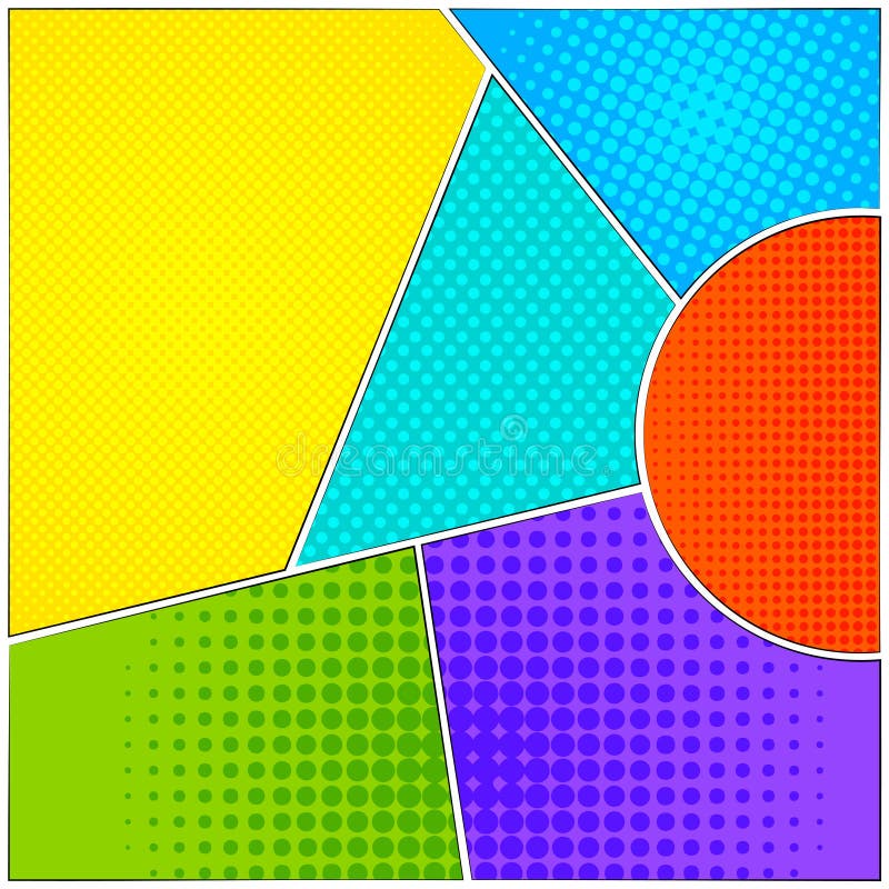 Comic Colorful Light Composition Stock Vector - Illustration of circle ...