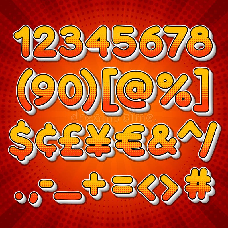 Numbers Comic Stock Illustrations – 4,320 Numbers Comic Stock ...