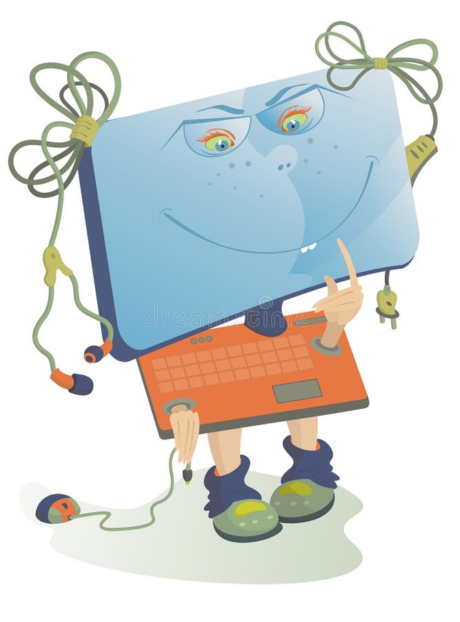 Comic computer stock vector. Illustration of vector, graphic - 54023832