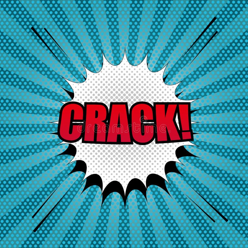 Crack comic bubble text stock vector. Illustration of book - 79013511