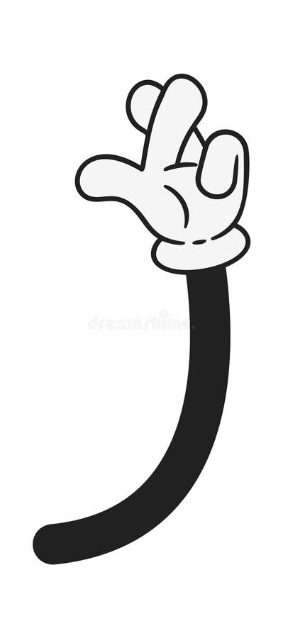 Comic Crossed Fingers Luck Gesture Stock Vector - Illustration of ...