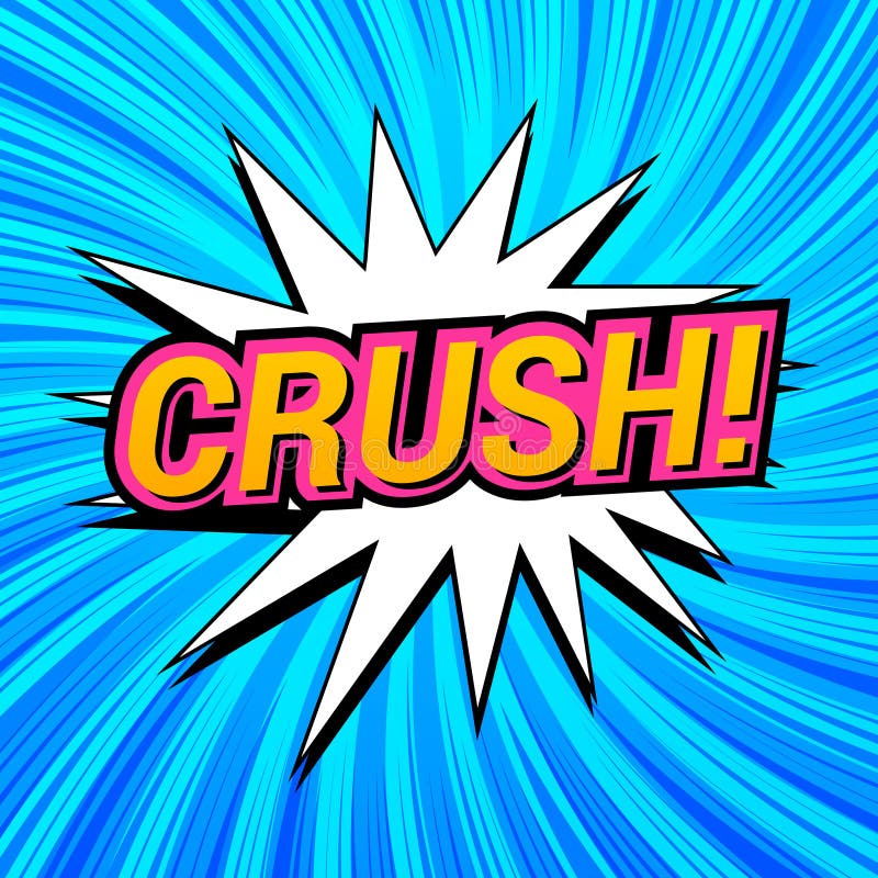 Comic Crush Wording Template Stock Vector - Illustration of humor ...