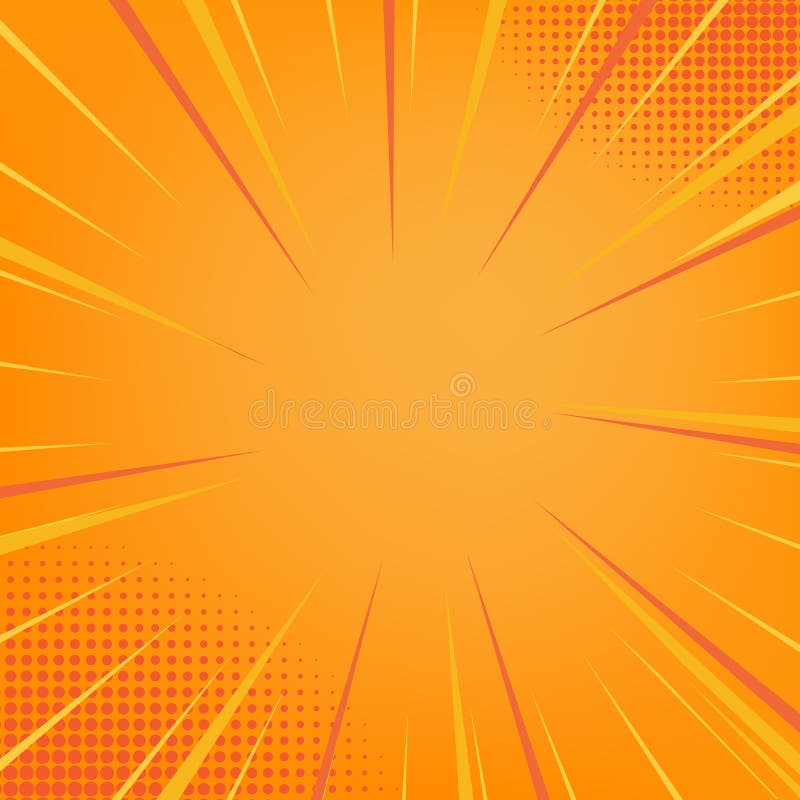 Comic Decorative Frame Orange Color for Graphic Design. Stock ...