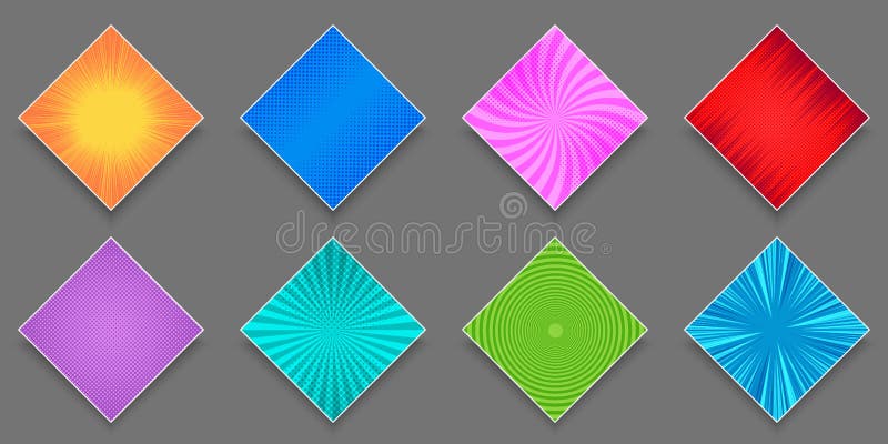 Comic Diamonds Colorful Set Stock Vector - Illustration of diamond ...