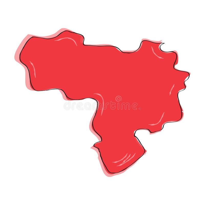 Comic Drawing of a Map of Venezuela Stock Vector - Illustration of ...