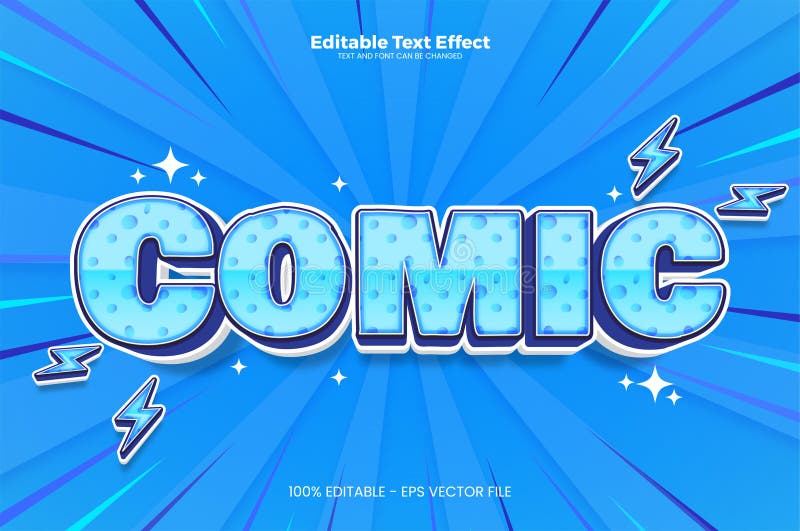 Comic Editable Text Effect in Modern Trend Style Stock Vector ...