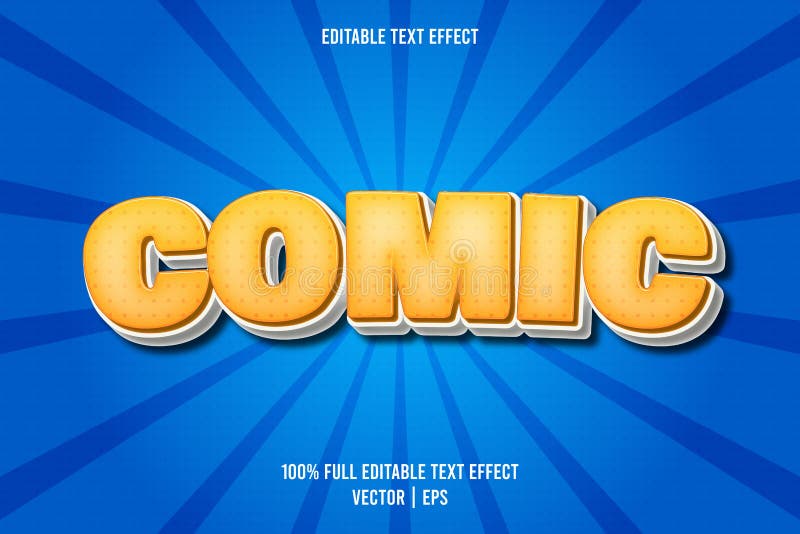Comic Editable Text Effect Comic Style Stock Vector - Illustration of ...