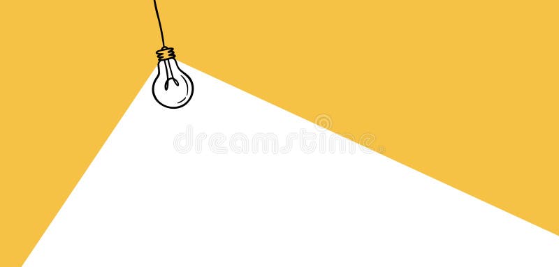 Comic Electric Hanging Lamp Idea Doodle Empty Space Background ...