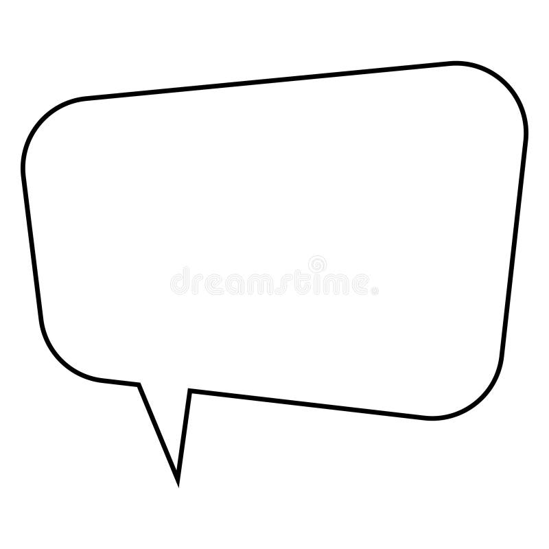 Comic Empty Speech Thought Bubble. Conversation Line Icon. Idea Symbol ...