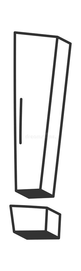 Comic Exclamation Mark stock vector. Illustration of design - 276208683