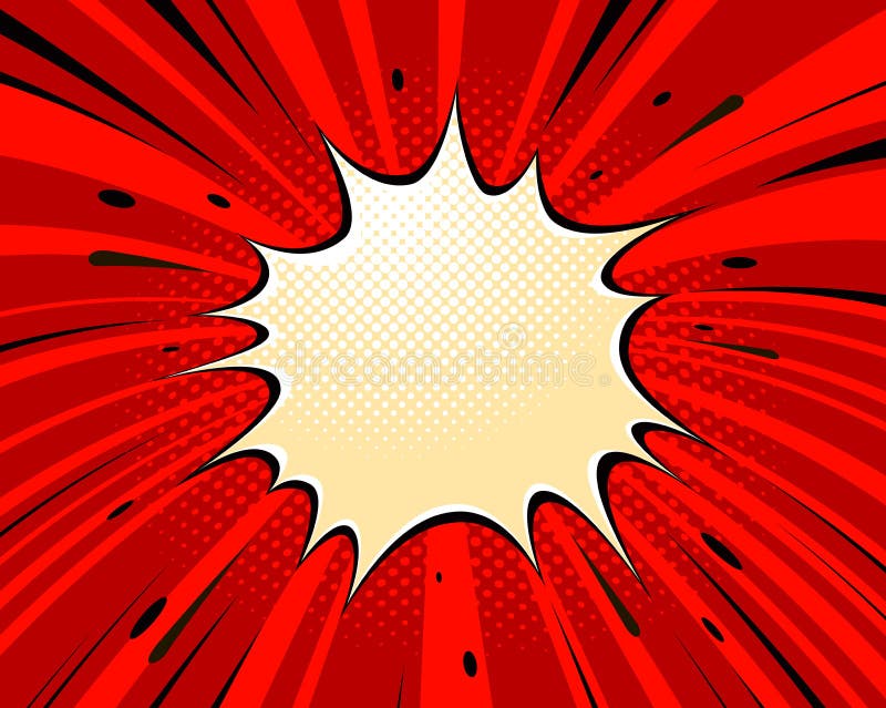 Comic Explosion, Background. Pop Art Style. Cartoon Vector Illustration ...