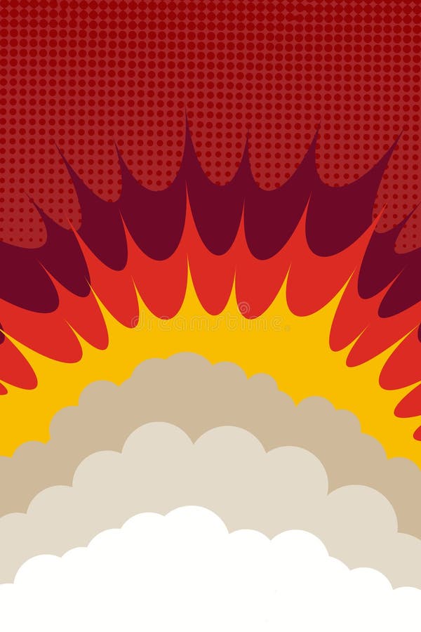 Comic Explosion Bright Poster Stock Vector - Illustration of background ...