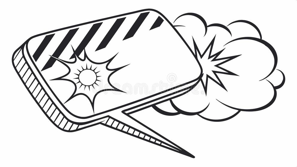 Comic Explosion Bubble, Cartoon Effect, Graphic Burst, Dynamic Text Box ...