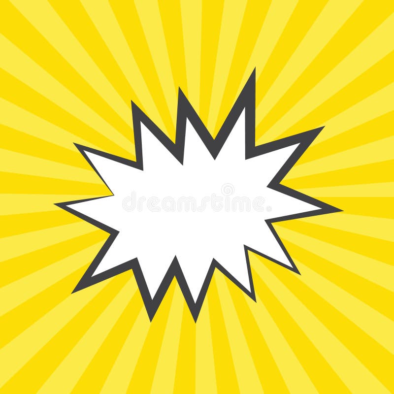 Comic Explosion Bubble, Comic Speech Bubble Blank Template with Pop Art ...