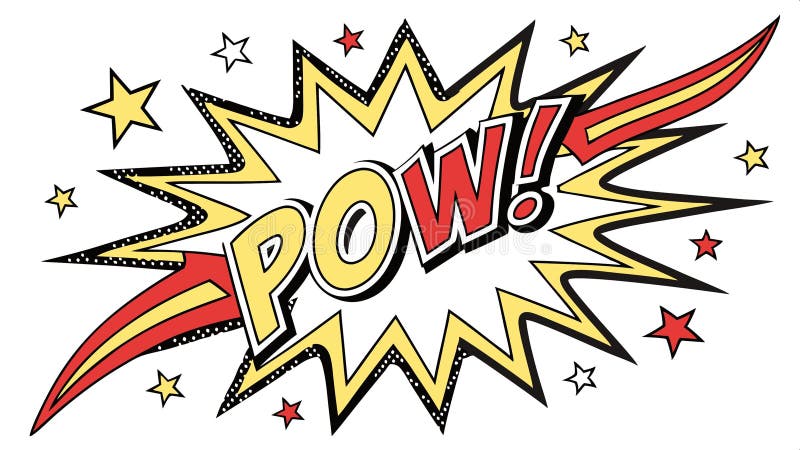 Comic Explosion Bubble POW, Action and Dynamic Effect Design Element ...