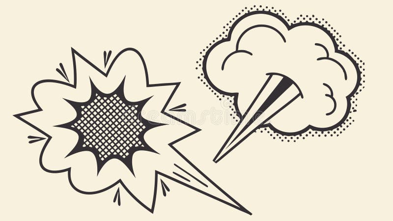 Comic Explosion Cloud Puff Vector Boom Effect Illustration, Vector ...