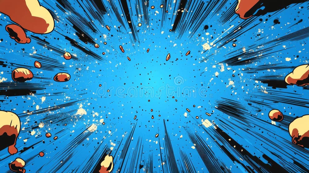 Comic Explosion. Graphic Background in Pop Art Style. Burst Vector ...