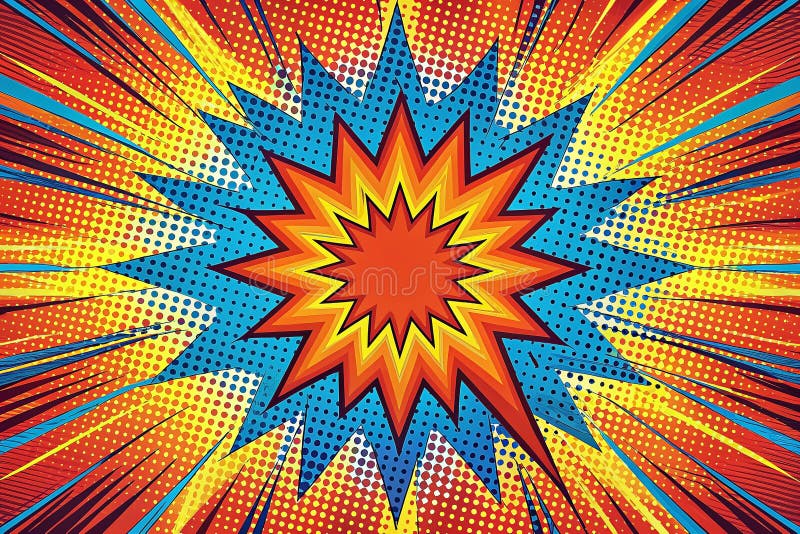 Comic Explosion Graphic Design Background Stock Illustration ...