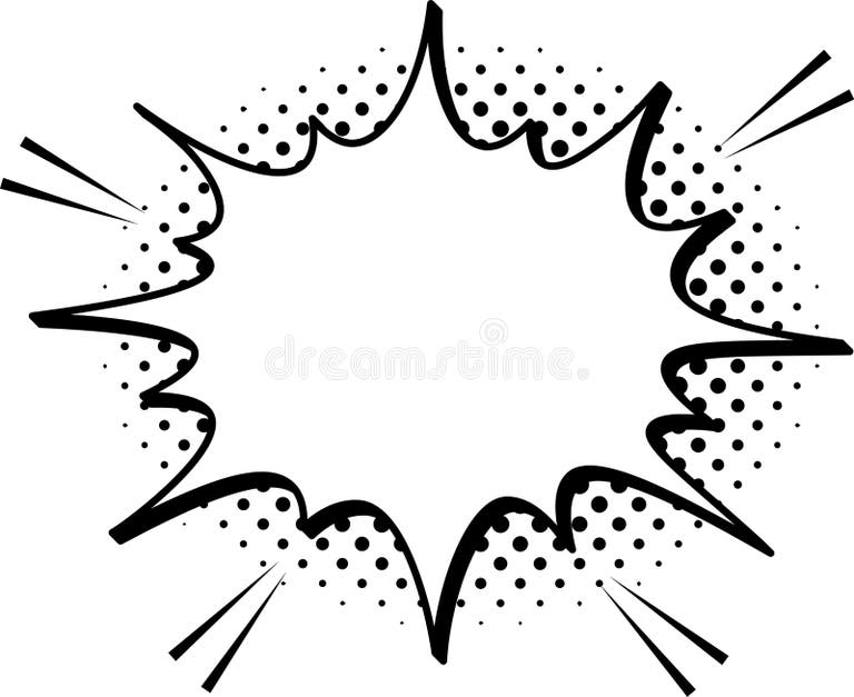 Comic Explosion with Halftone Dots and Radiating Lines is Creating a ...