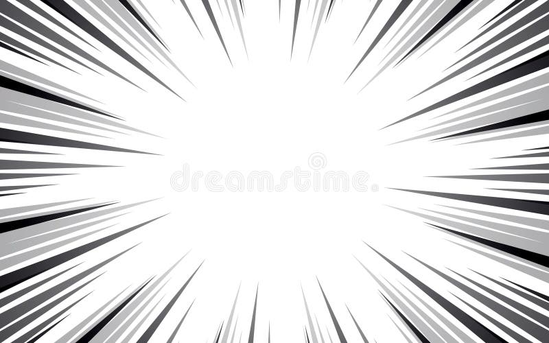 Comic Explosion Manga Background. Abstract Monochrome Border with ...