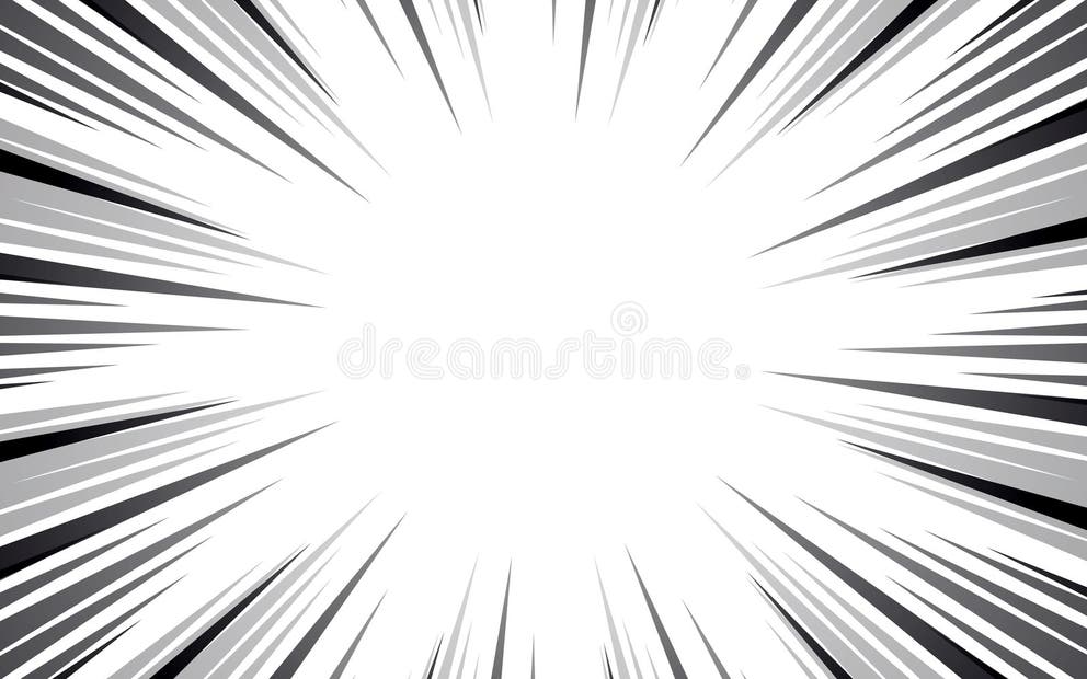 Comic Explosion Manga Background. Abstract Monochrome Border with ...
