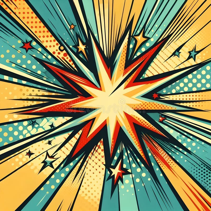 Comic Explosion: Retro Pop Art Starburst Stock Illustration ...