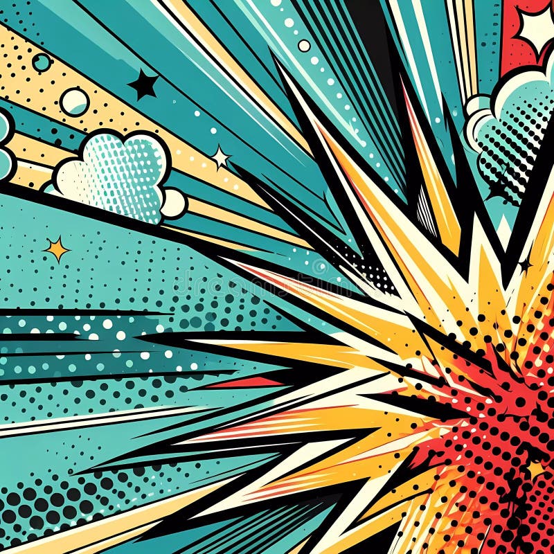 Comic Explosion: Retro Pop Art Starburst Stock Illustration ...