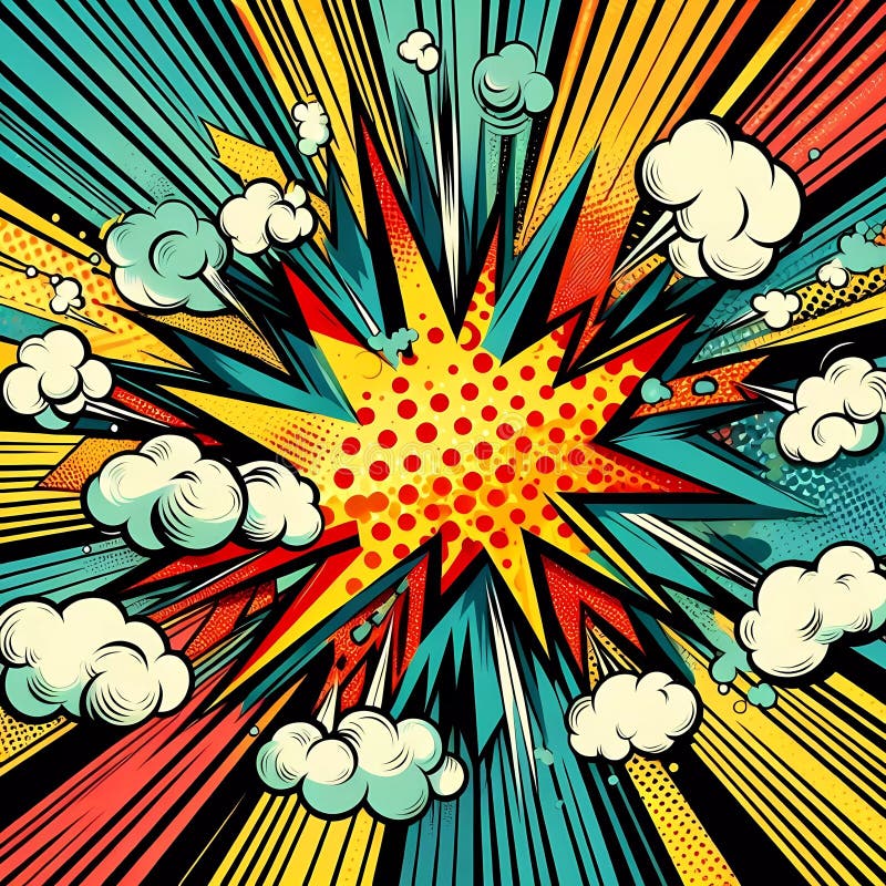 Comic Explosion: Retro Pop Art Starburst Stock Illustration ...