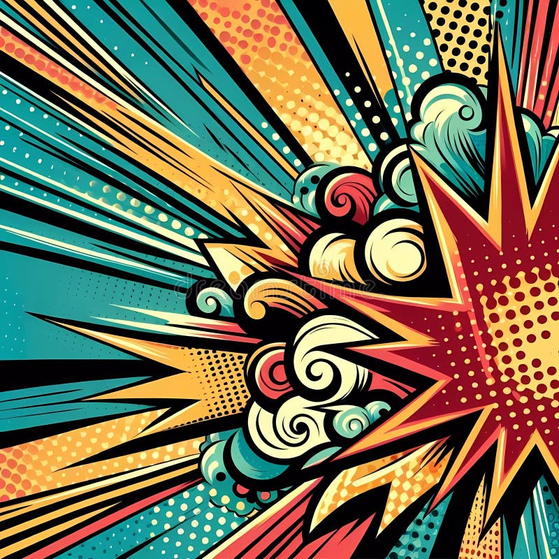 Comic Explosion: Retro Pop Art Starburst Stock Illustration ...