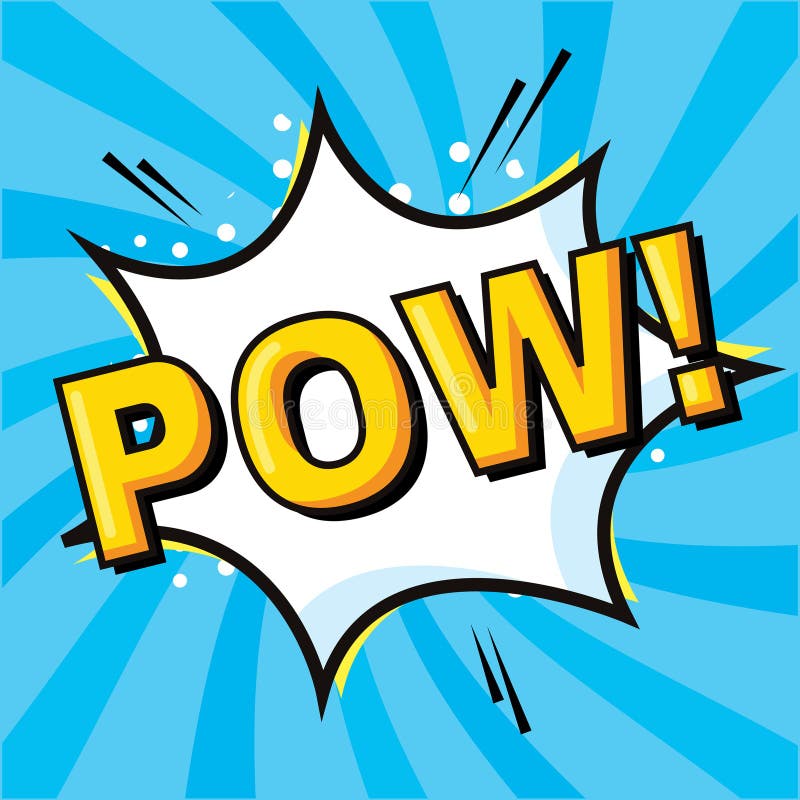 Comic Explosion Saying Pow. Vector Stock Vector - Illustration of comic ...