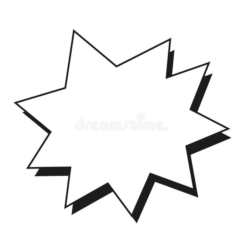 Comic Explosion Speech. Vector Stock Vector - Illustration of editable, bubble: 379962698