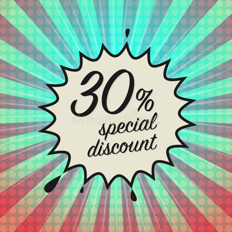 Comic Explosion with Text Special Discount Stock Vector - Illustration ...
